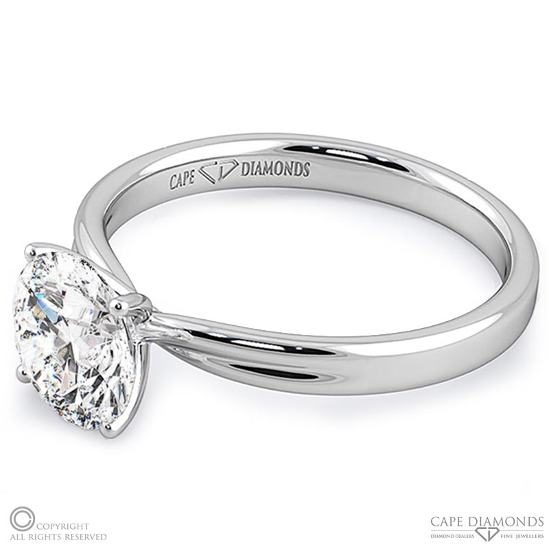 Twisted Cross Four Claw Natural Diamond Engagement Ring White Gold ...