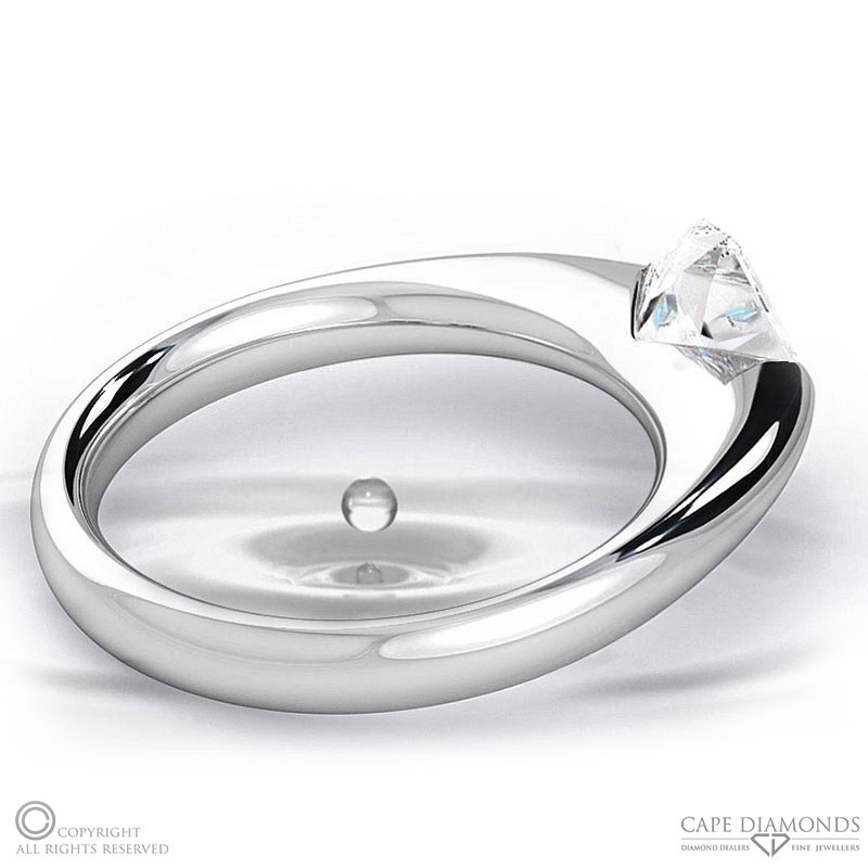 Radiant Soul Charm Natural Diamond Engagement Ring White Gold | Cape ...