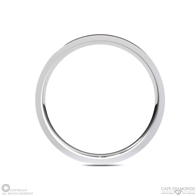 White Gold Flat 4mm Wide X 1.8mm Thick Polished Men’s Wedding Bands ...