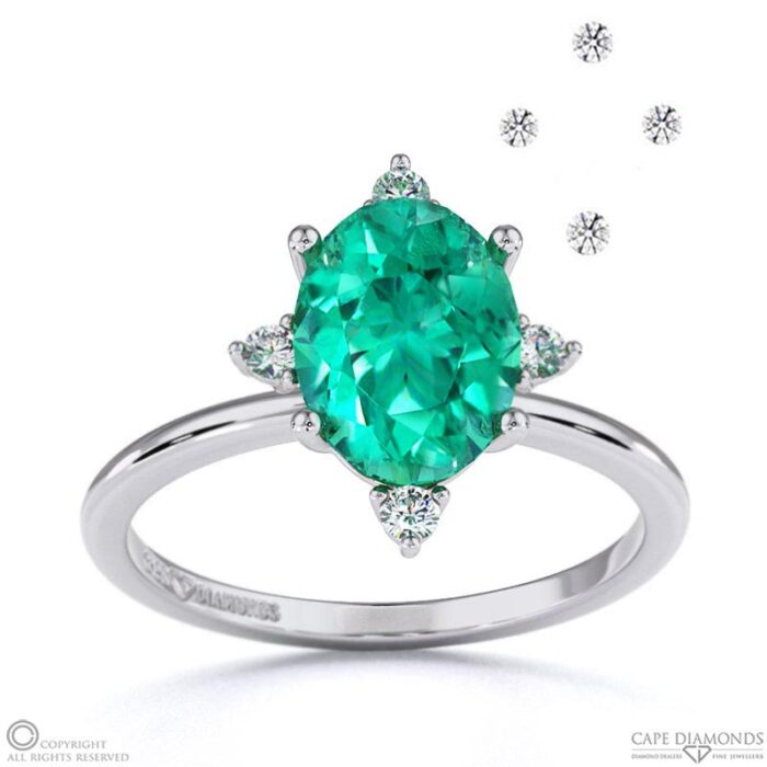 Southerland Sparkle Star Garnet Engagement Ring White Gold | Cape Diamonds