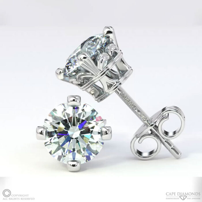 Antique Natural Diamond White Gold Earrings | Cape Diamonds