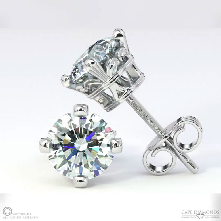 Natural White Diamond Earrings Archives | Cape Diamonds