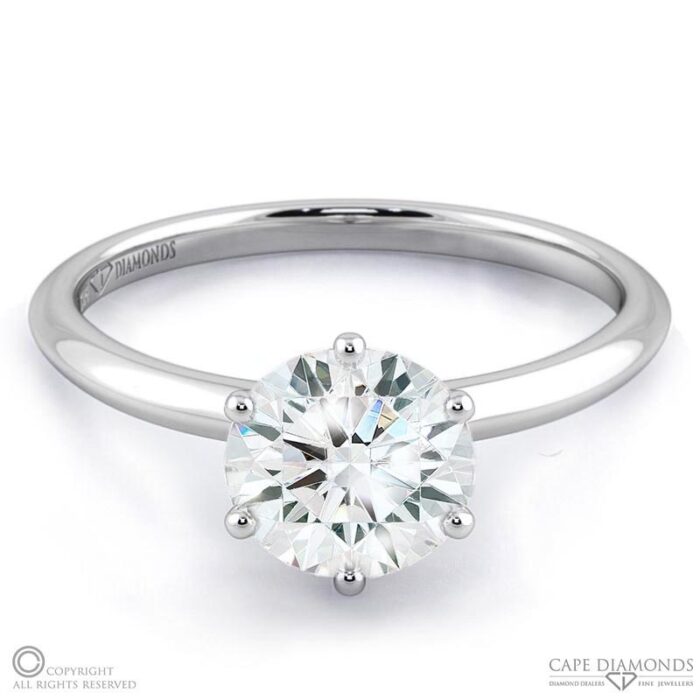 6-Prong Solitaire Round Lab Grown Diamond Setting – Cape Diamonds