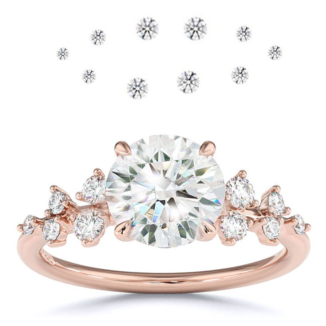 Lab Diamond Rose Gold Engagement Rings | Cape Diamonds